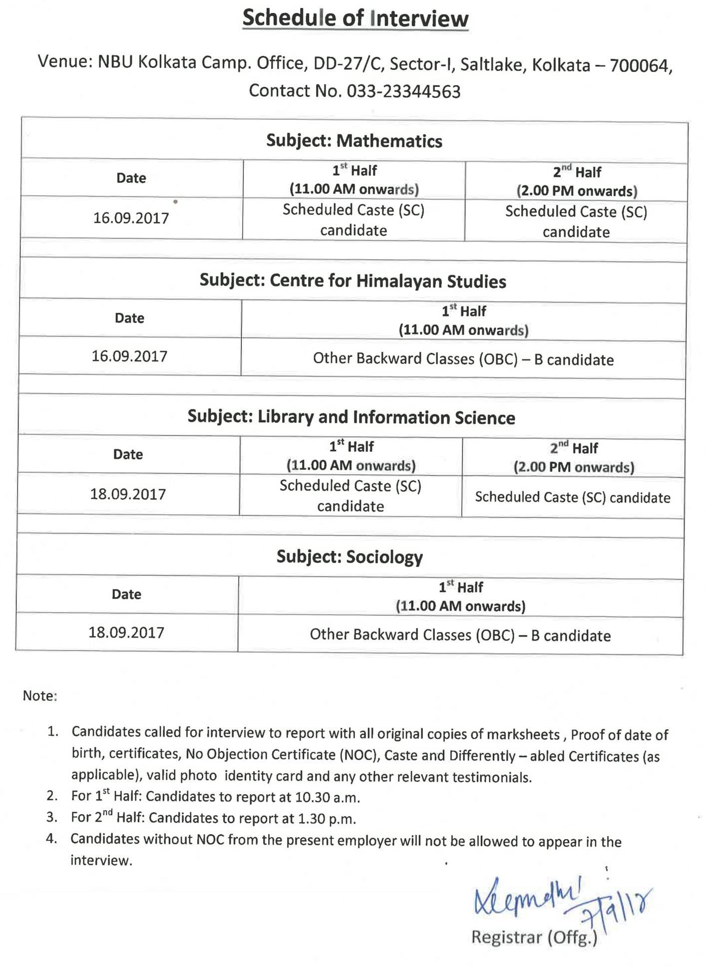 Syracuse University Interview Schedule Definition