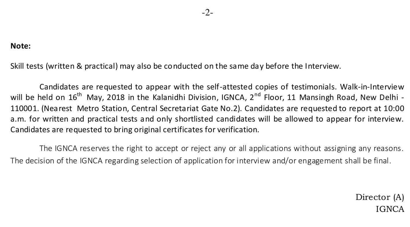 Walk-in-Interview for Project Assistant & Library Attendant Post at ...