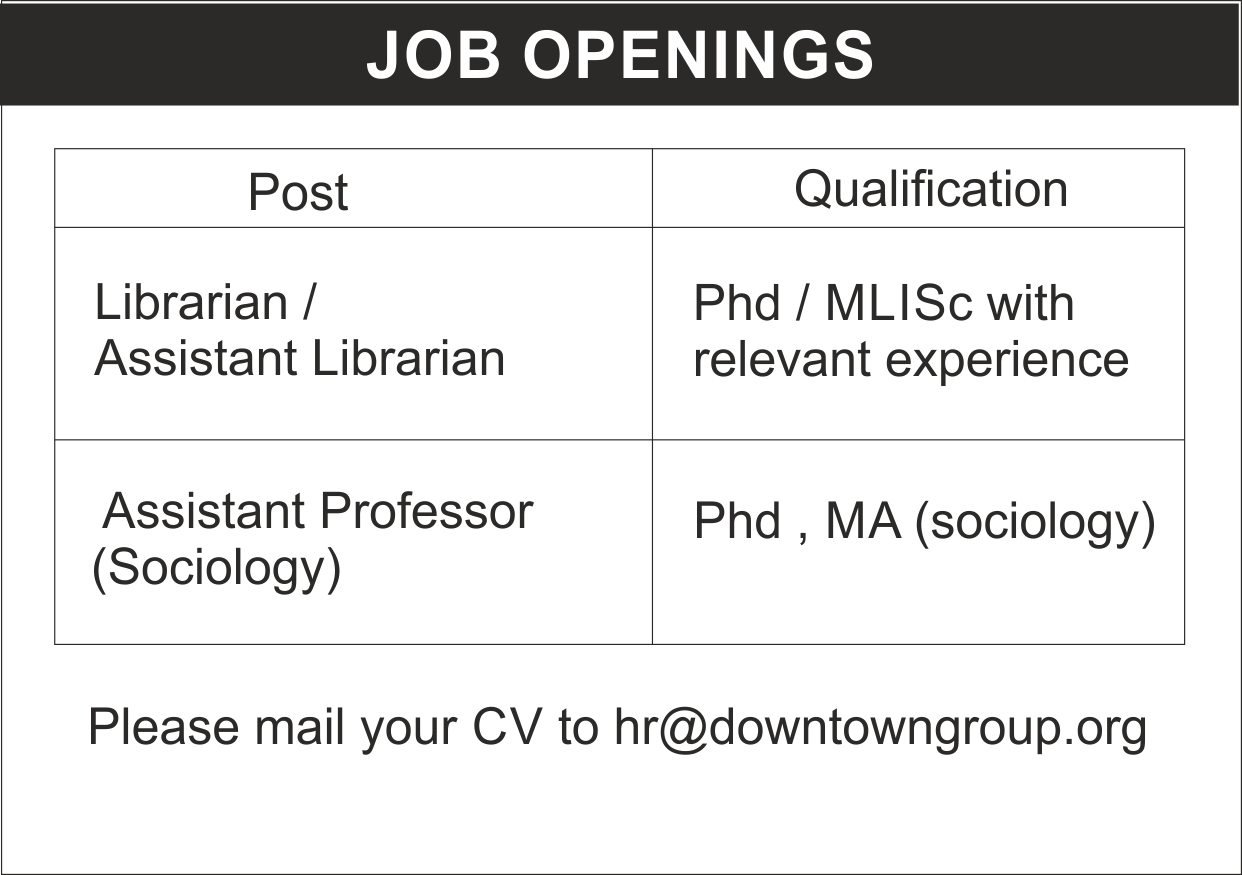 Recruitment for Librarian & Assistant Librarian Post at Assam down town ...