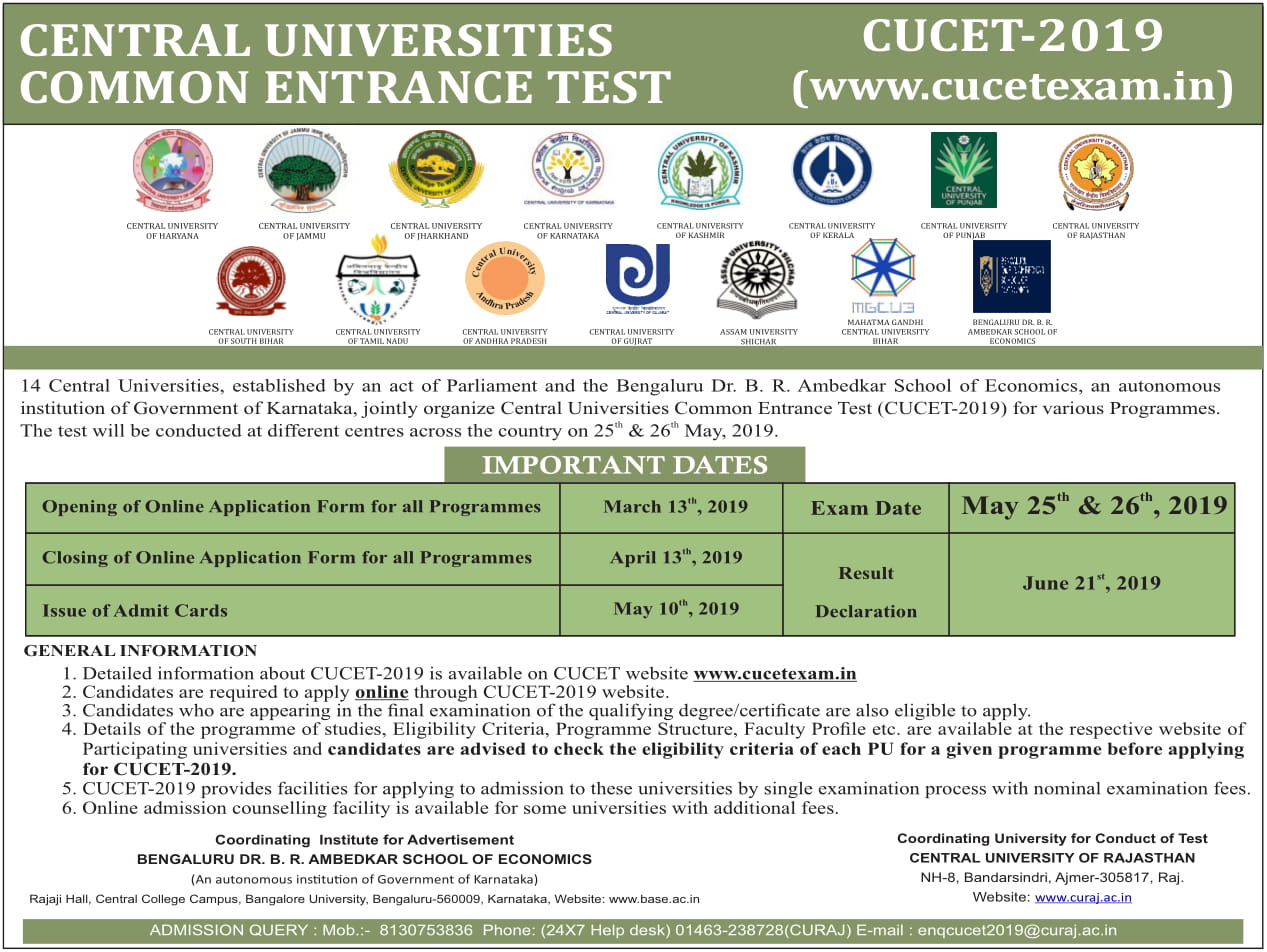 M.Lib. & Info. Sc Admission Notification at CUH, Haryana : Last Date 13 ...