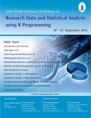One Week National Workshop On Research Data And Statistical Analysis One Week National Workshop On Research Data And Statistical Analysis