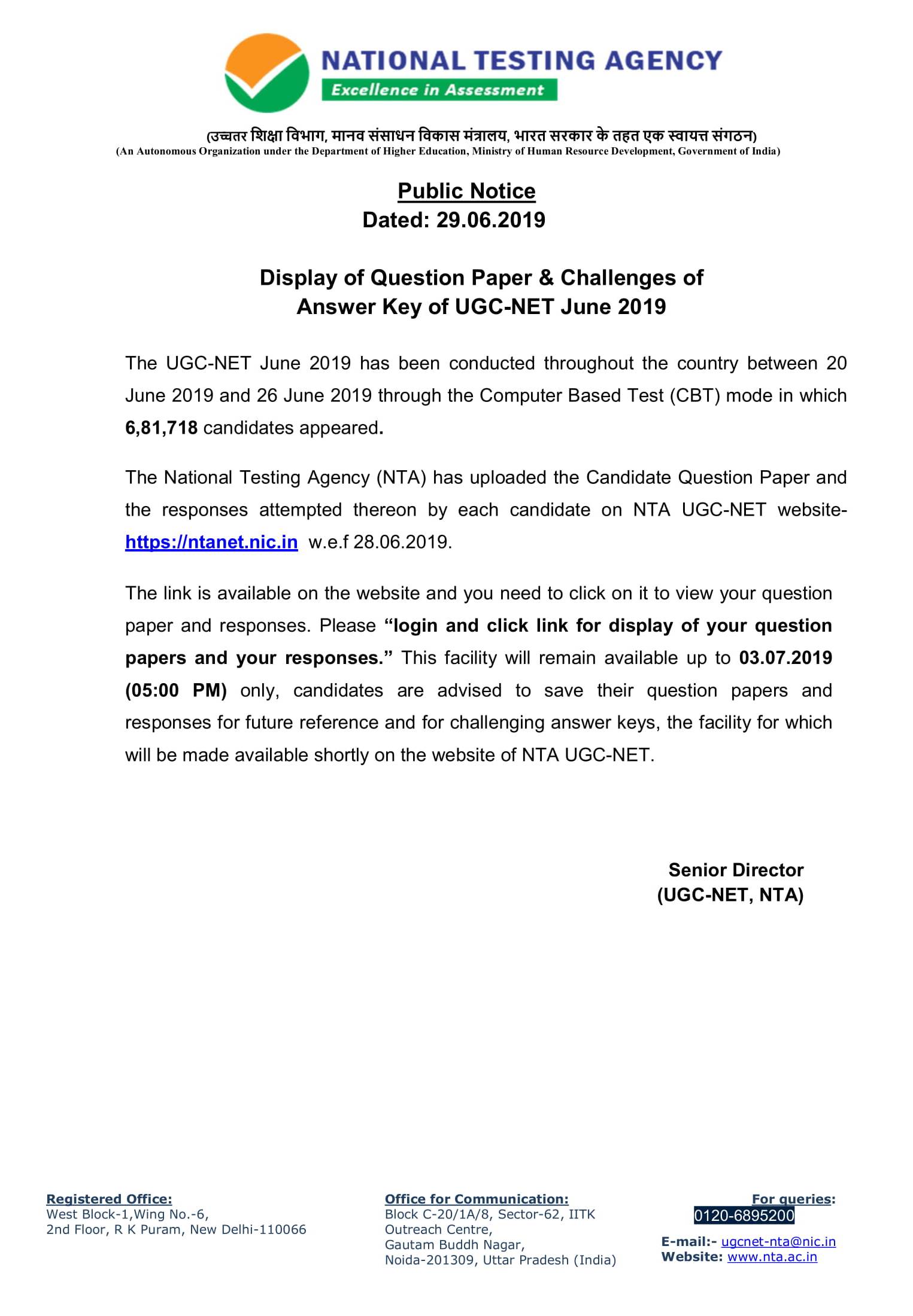 Display Of Question Paper Challenges Of Answer Key Of Ugc Net June